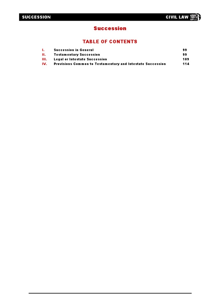 03 Succession | Download Free PDF | Will And Testament | Intestacy
