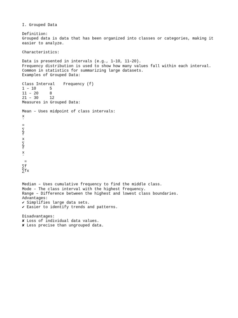 Understanding Grouped Data Analysis | PDF