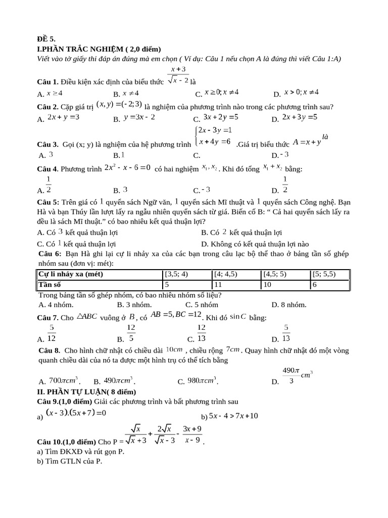 DỀ 05-4203 | PDF