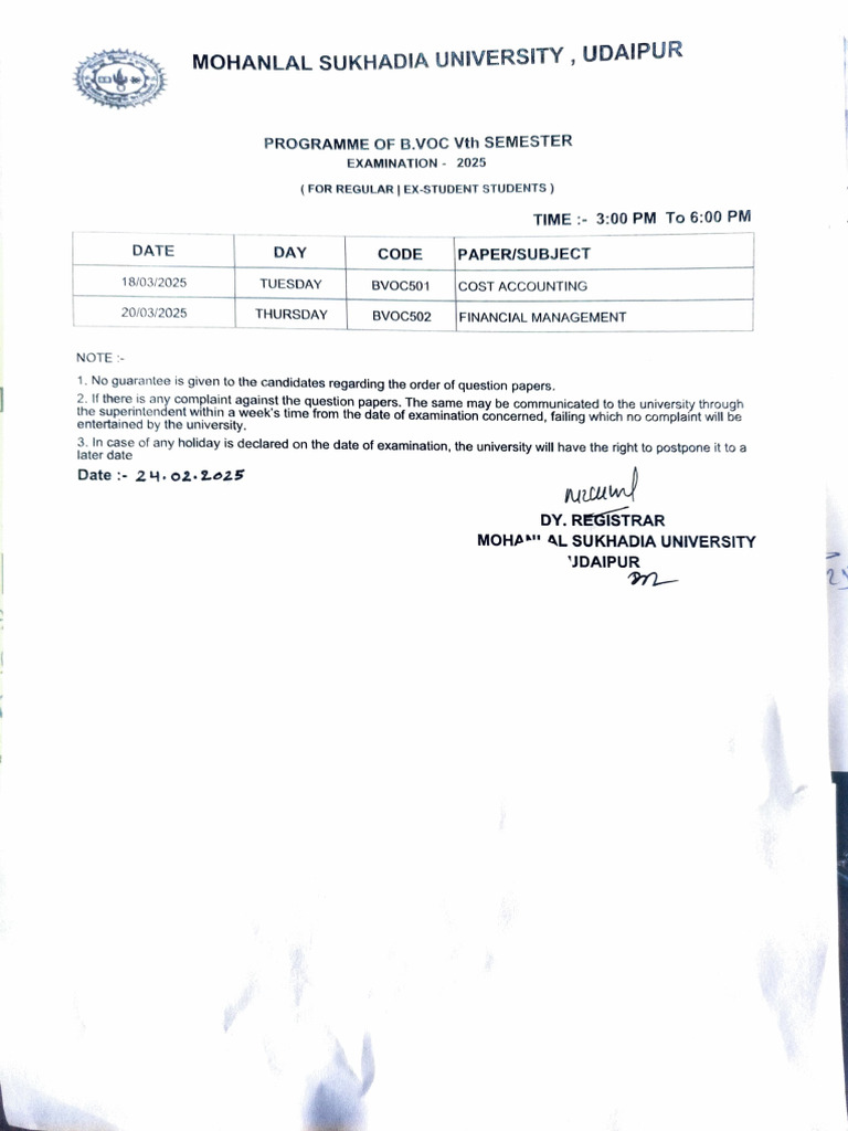 14811_time Table b.voc. Vth Semester Examination 2025 ( for Regular ...