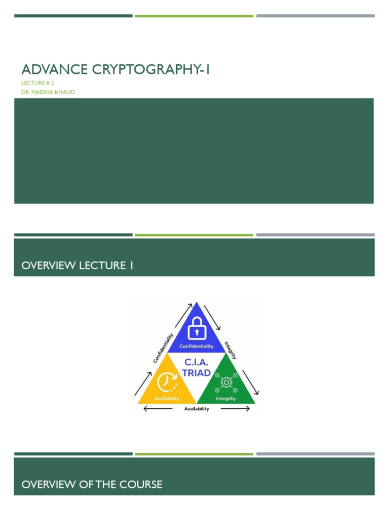 Lecture 2-Advance Cryptography-1 | PDF | Cryptography | Cryptanalysis