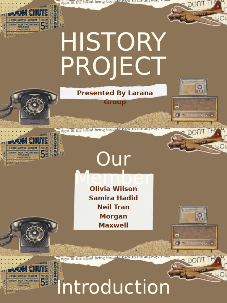 Brown Cream Vintage Scrapbook History Project Presentation | PDF
