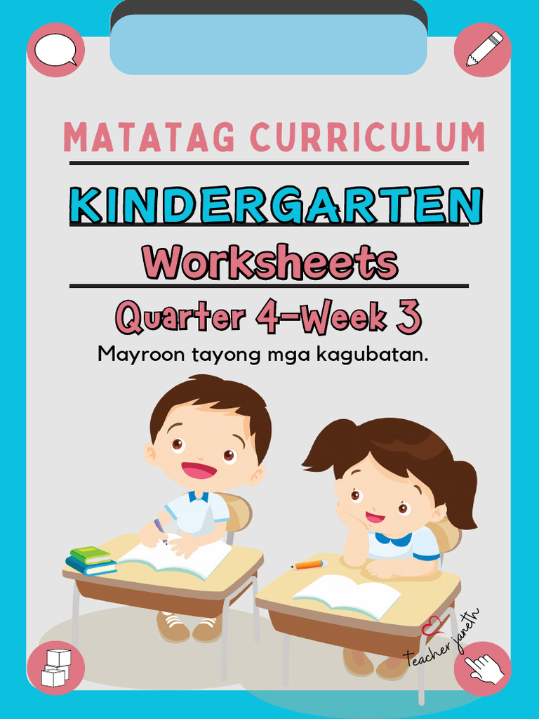 Q4 W3 Kindergarten Worksheets Filipino | PDF