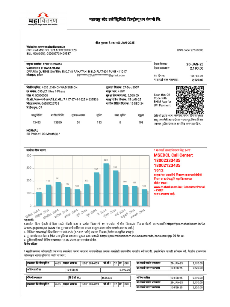 Electricity Bill | PDF