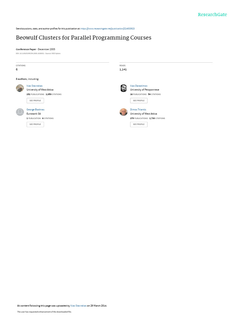 Term Paper On BEOWULF Cluster | PDF | Computer Cluster | Computing