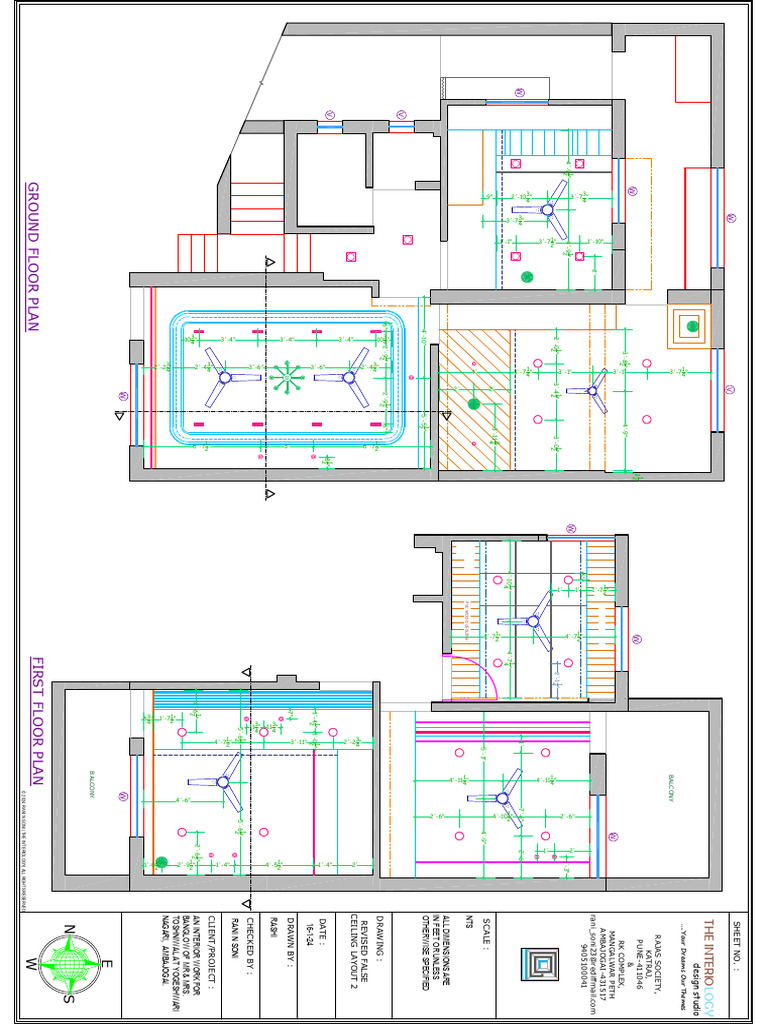 Revised False Ceiling Layout Drawing | PDF | Technical Drawing | Drawing