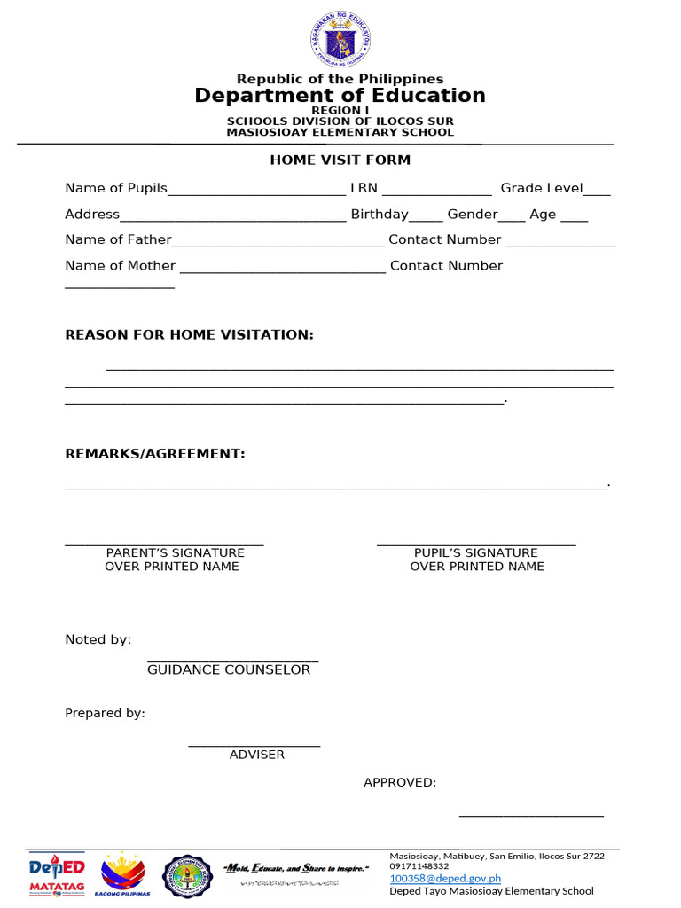 home visit form | PDF