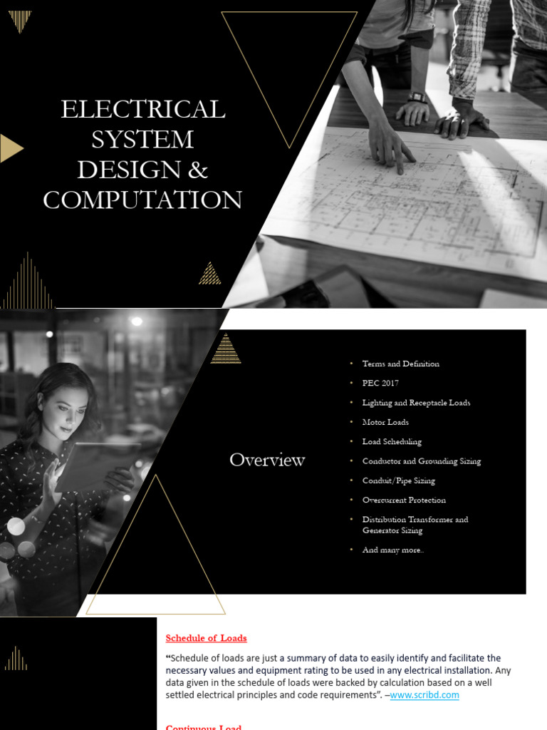 Electrical System Design & Computation | PDF | Electric Power ...