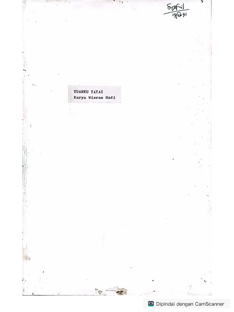 Naskah Drama Tuanku Yaiyai | PDF