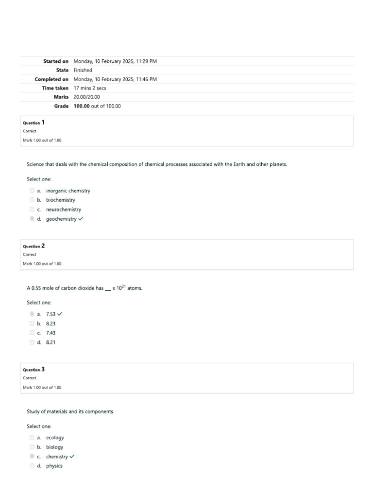 Gen Chem 1 Week 5 2nd Attempt | PDF