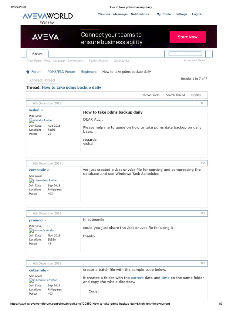 How To Take Pdms Backup Daily | PDF | Computing Platforms | Computing