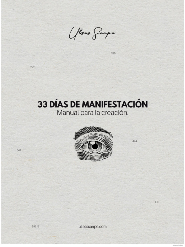 33 Dias de Manifestación ULISES SANPE Manual de Manifestacio N 1 | PDF