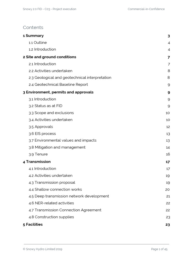 C03 Project execution | PDF | Groundwater | Environmental Impact Statement