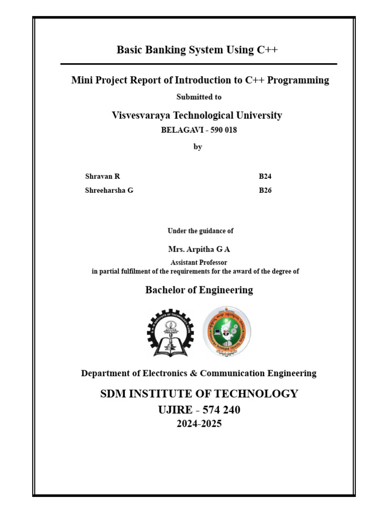 C++ Basic Banking System Project | PDF | Computer Program | Programming