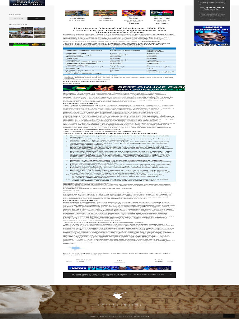 Diabetic Ketoacidosis and Hyperosmolar Coma - Medical Emergencies ...