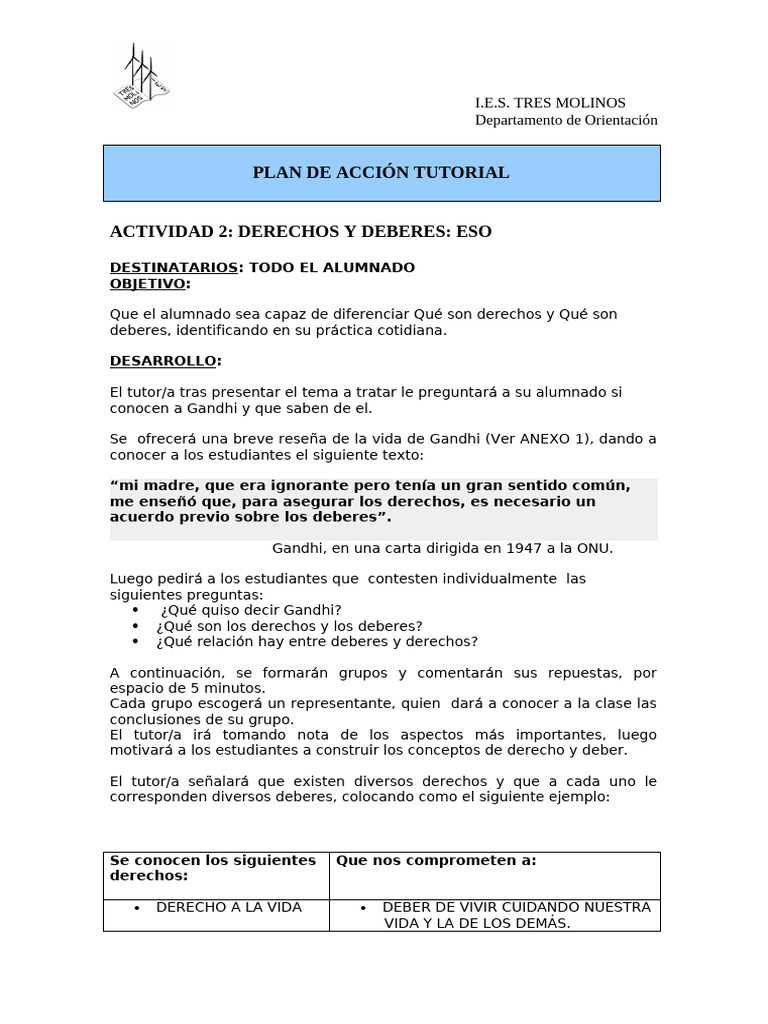 ACTIVIDAD 2 Y 3 DERECHOS Y DEBERES-ELECCIÓN DE ELEGADOS 3º Y 4º ESO | PDF | Votación | Maestros