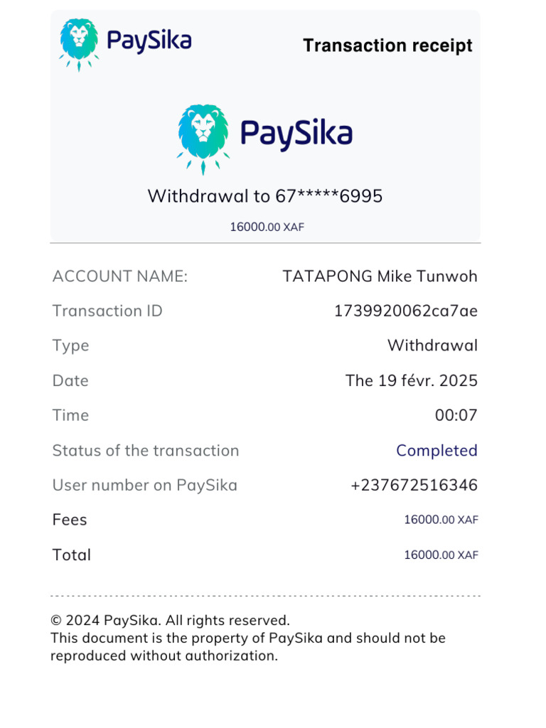 Paysika_transaction | PDF