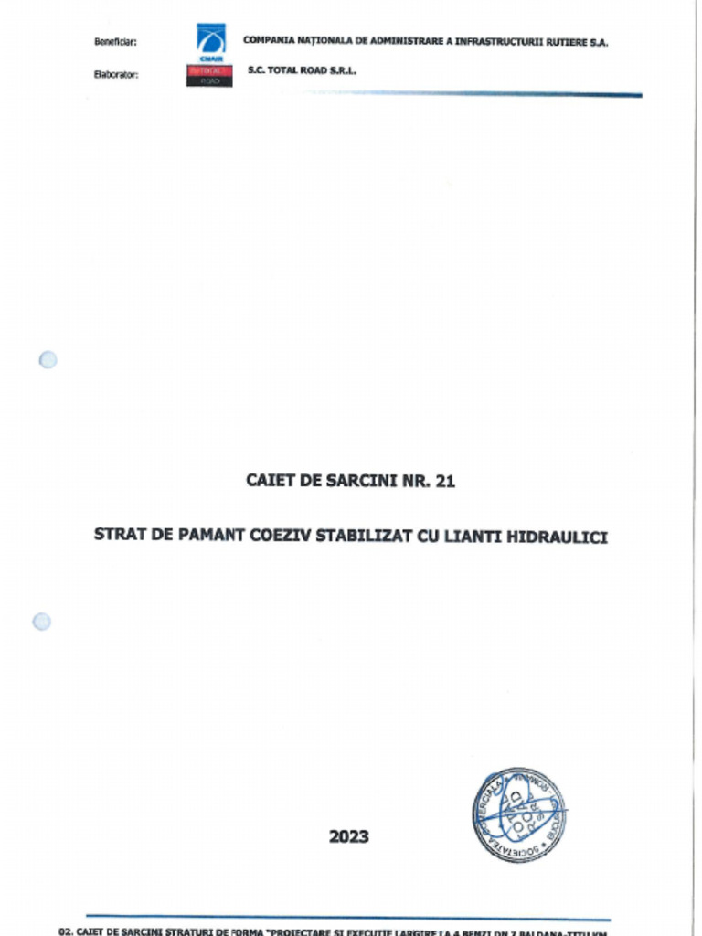 21.strat de Pamant Coeziv Stabilizat Cu Lianti Hidraulici | PDF