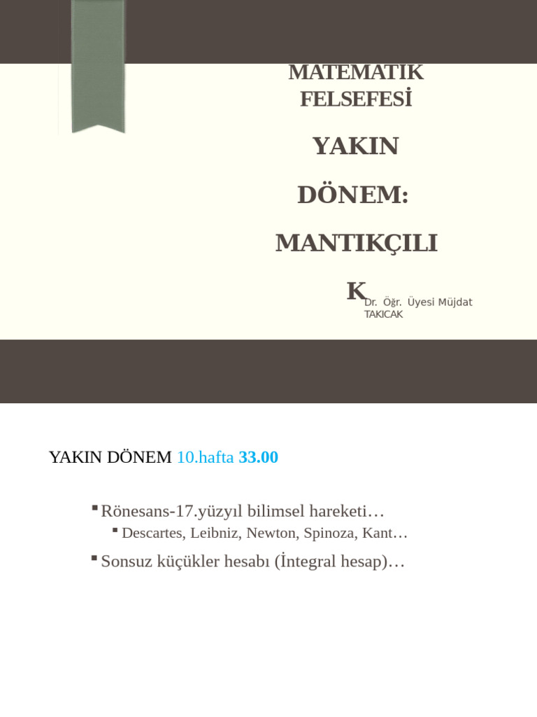 MF 9 Hafta Yakin Donem Mantikcilik-1 Kisa | PDF