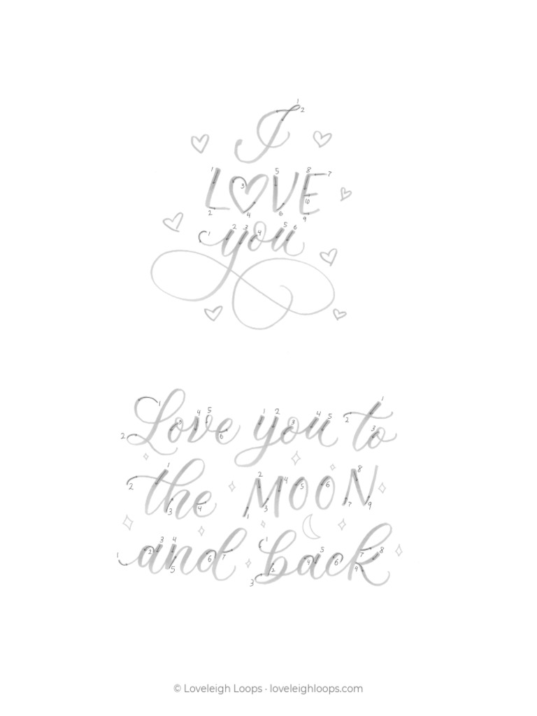 Valentine Lettering Template | PDF