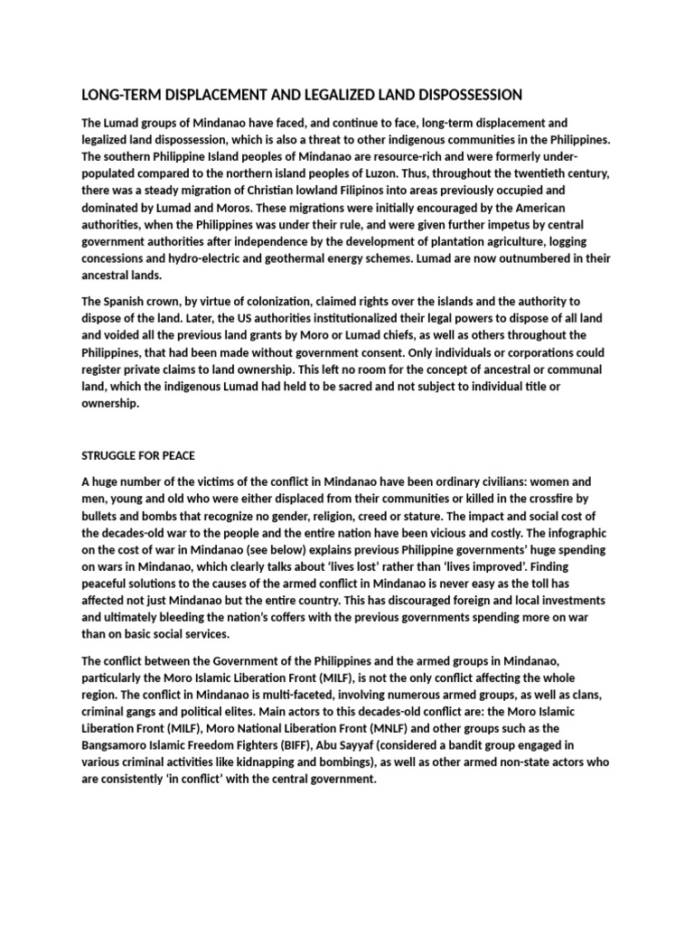 Lumad Struggles: Displacement and Rights | PDF | Philippines