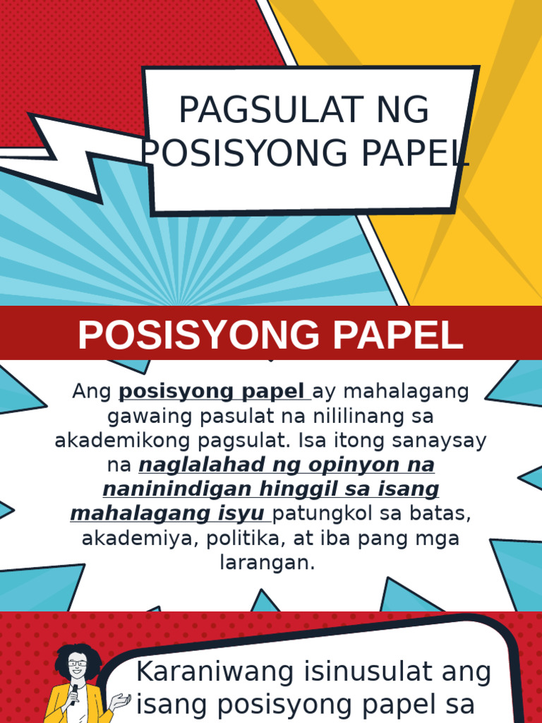 Pagsulat NG Posisyong Papel | PDF