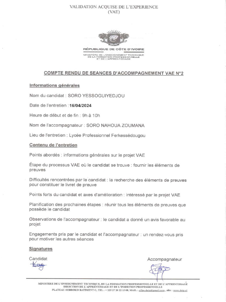 Dossier Vae N°2 Partie 2 | PDF