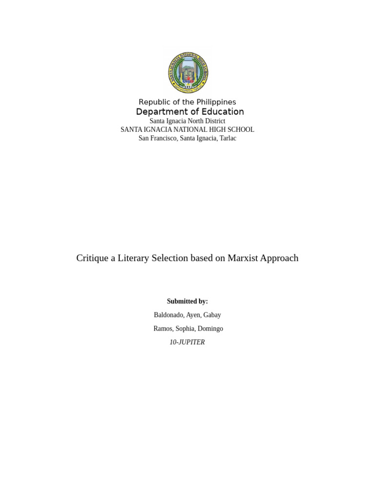 Marxist Literary Critique Guide | PDF | Marxism | Economics