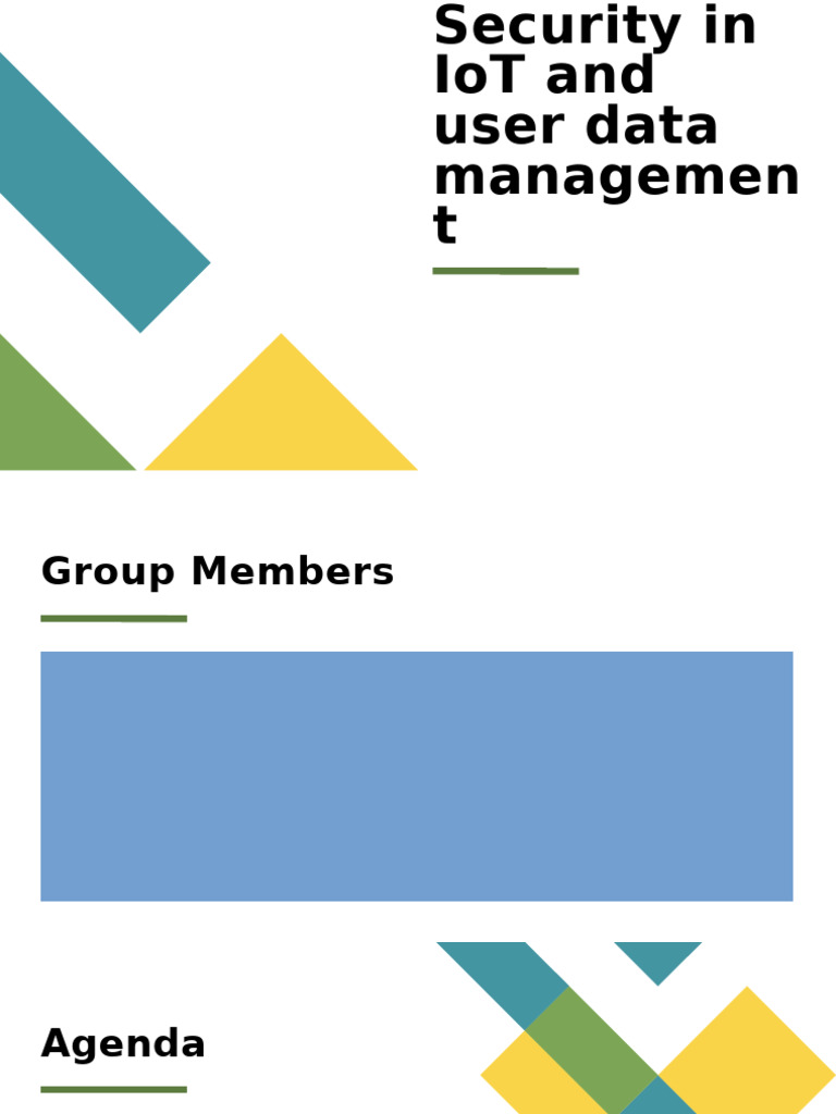 Security in IoT and User Data Management. | PDF