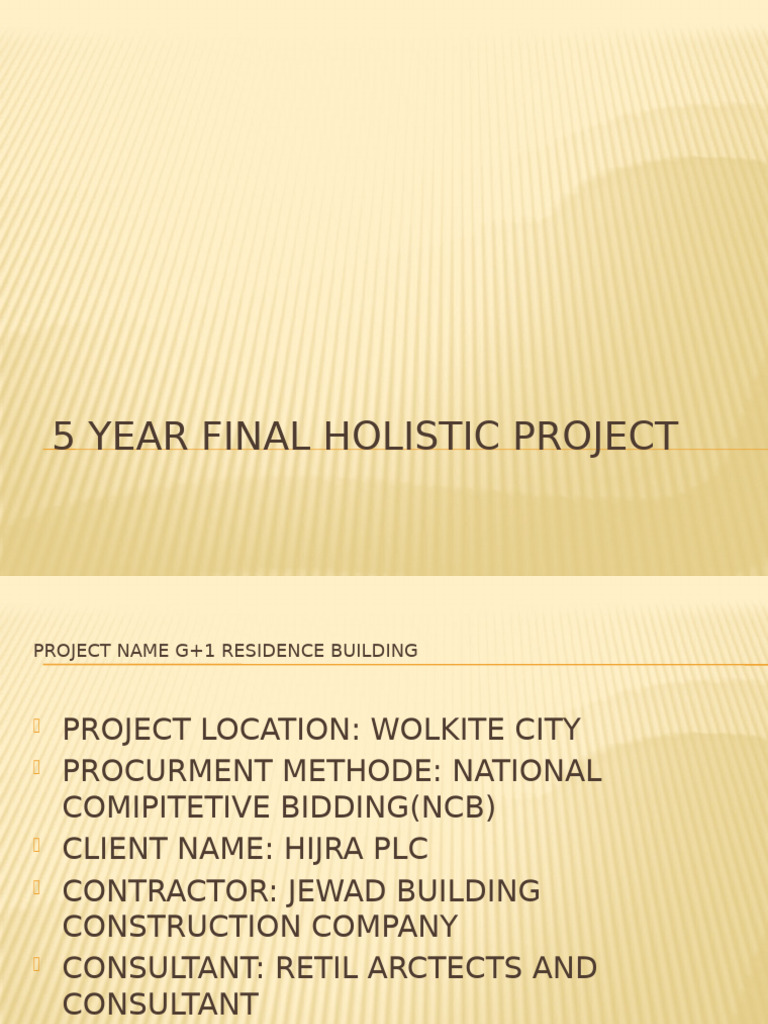 5 Year Final Holistic Project | PDF | Business