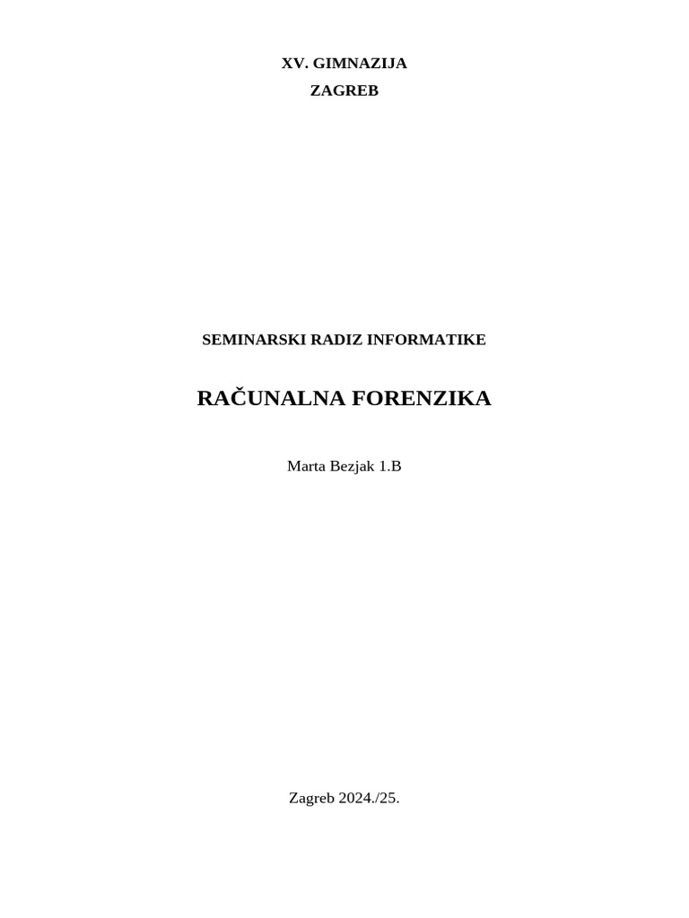 Računalna Forenzika | PDF
