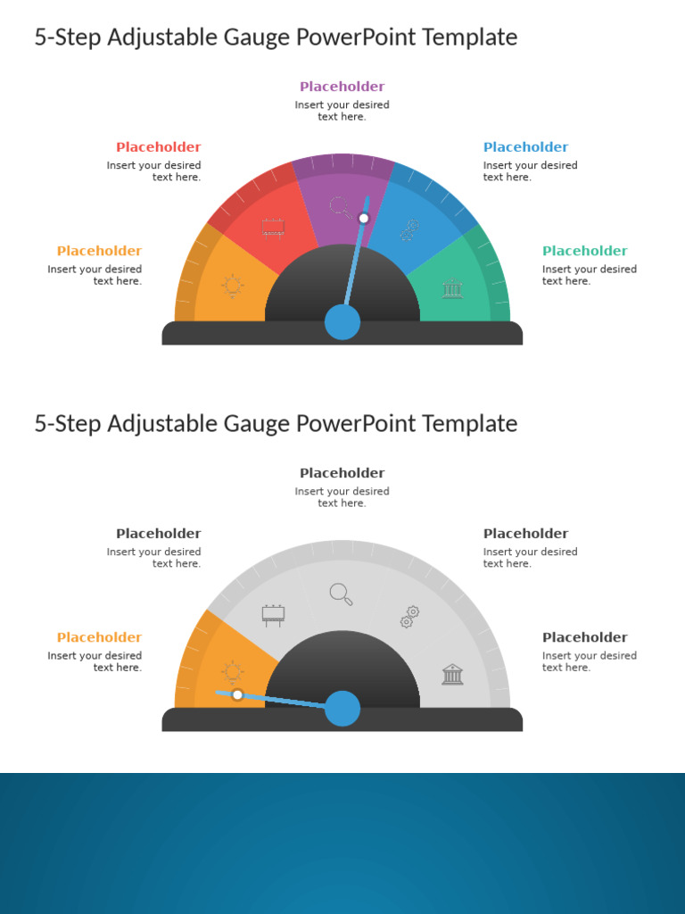 5-Step Gauge PowerPoint Template | PDF