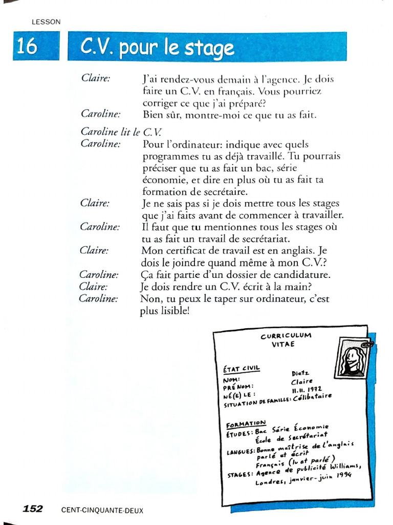 French in 30 Days - Lesson 16 | PDF