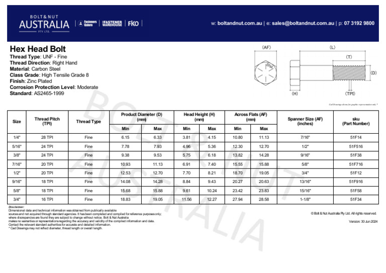 High Tensile Bolt Specifications AS2465 | PDF | Screw | Metalworking