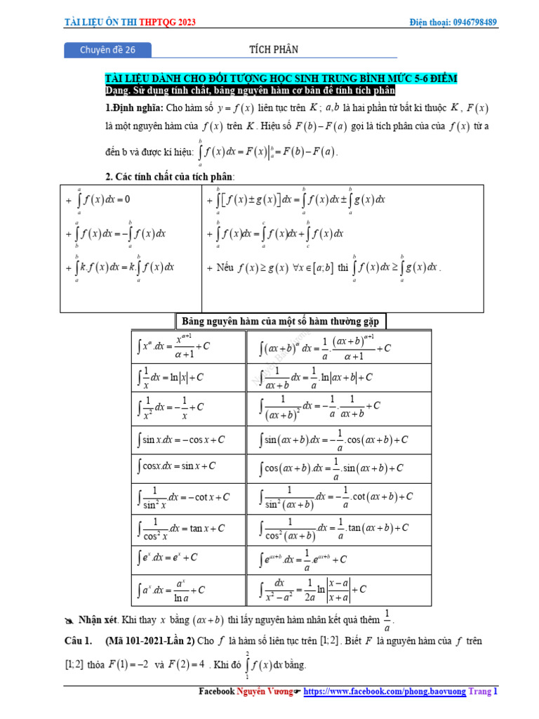 tích phân | PDF