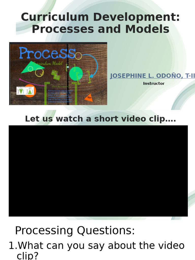 Curriculum Development Processes and Models | PDF | Curriculum | Learning