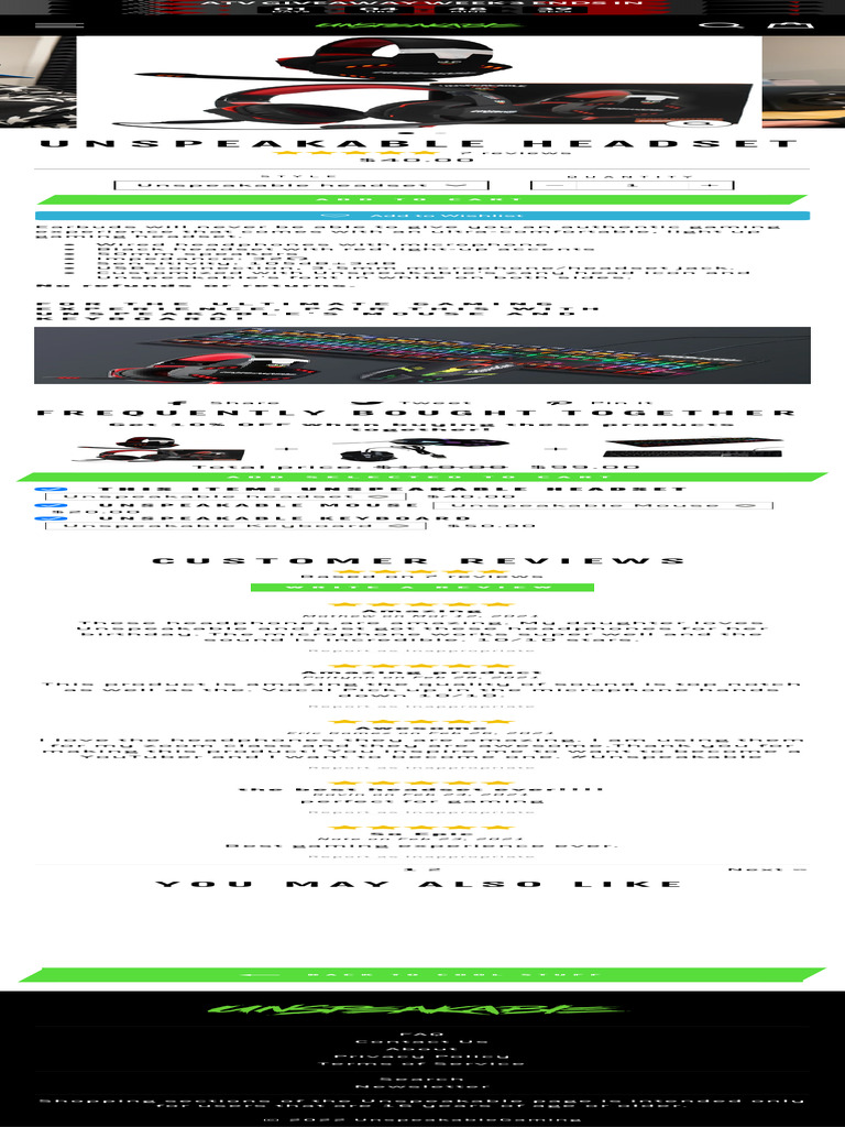 Unspeakable Headset - Unspeakablegaming | PDF | Computer Hardware ...