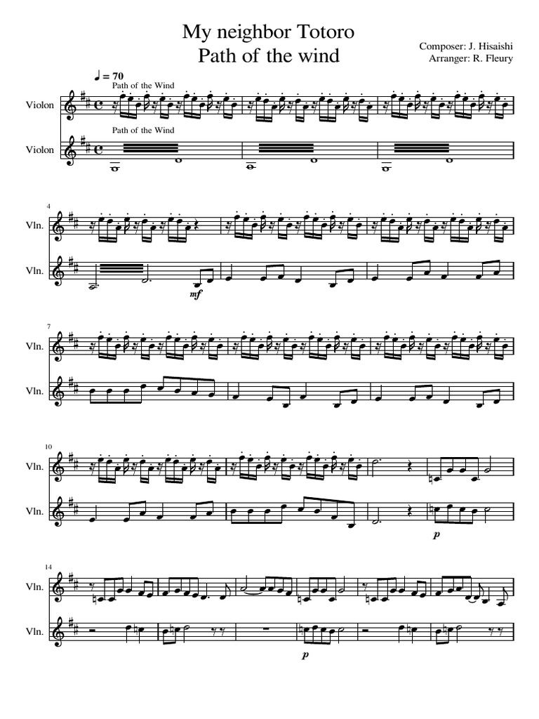 Totoro_7_song_Medley_duet | PDF