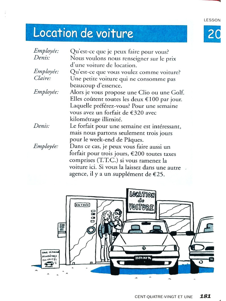 French in 30 Days - Lesson 20 | PDF