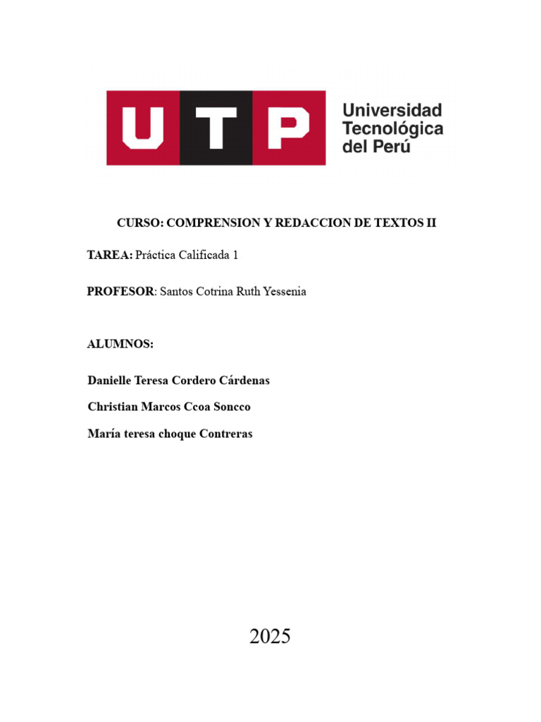 Tarea PC1 Comprension y Redaccion | PDF | Bancos | Servicio al Cliente