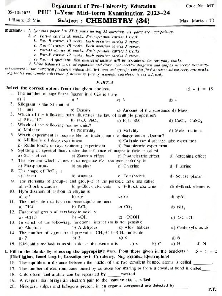 Chem Koppal Pu1 | PDF
