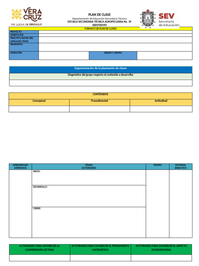 1. FORMATO DE PLAN DE CLASES | PDF