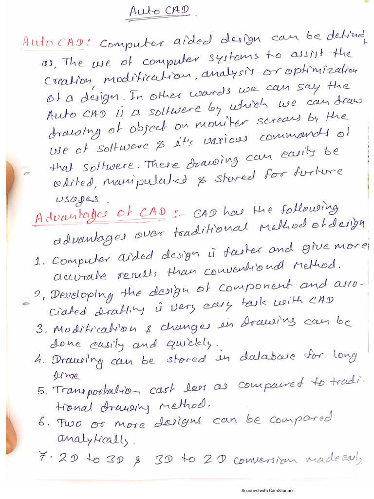 Auto CAD notes by Narendra Kushwah | PDF