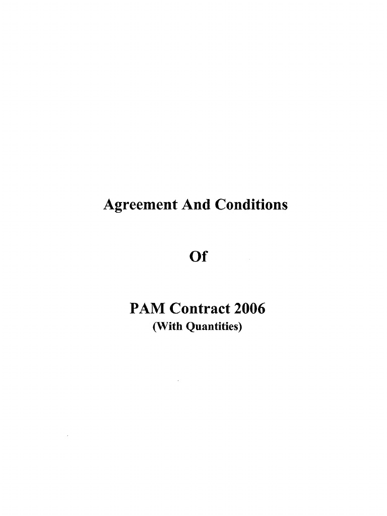 PAM 2006 - With Quantities | PDF