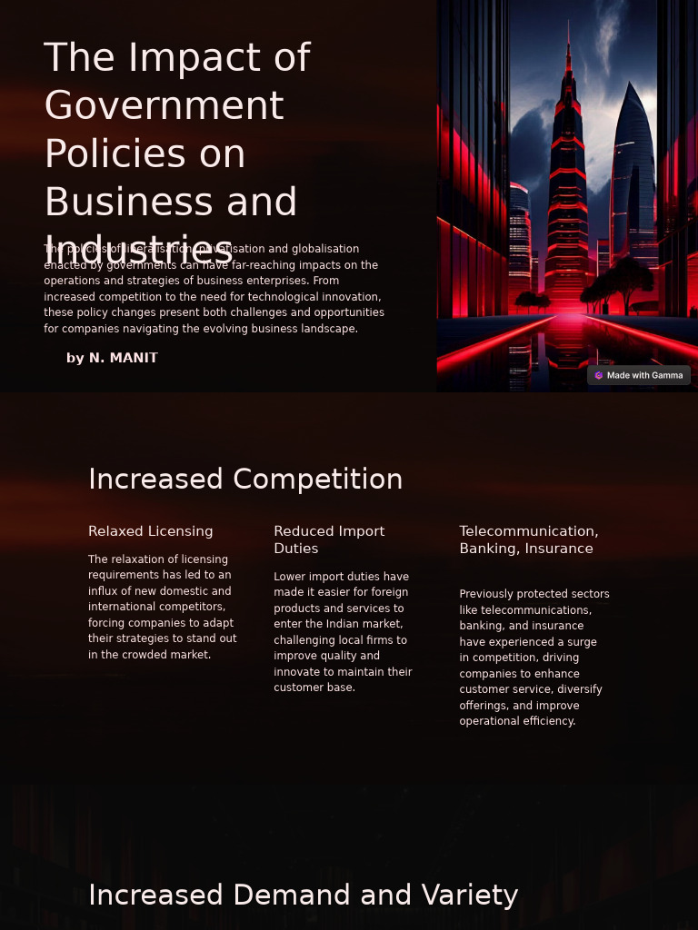 The Impact of Government Policies On Businesses | PDF | Market Economy ...