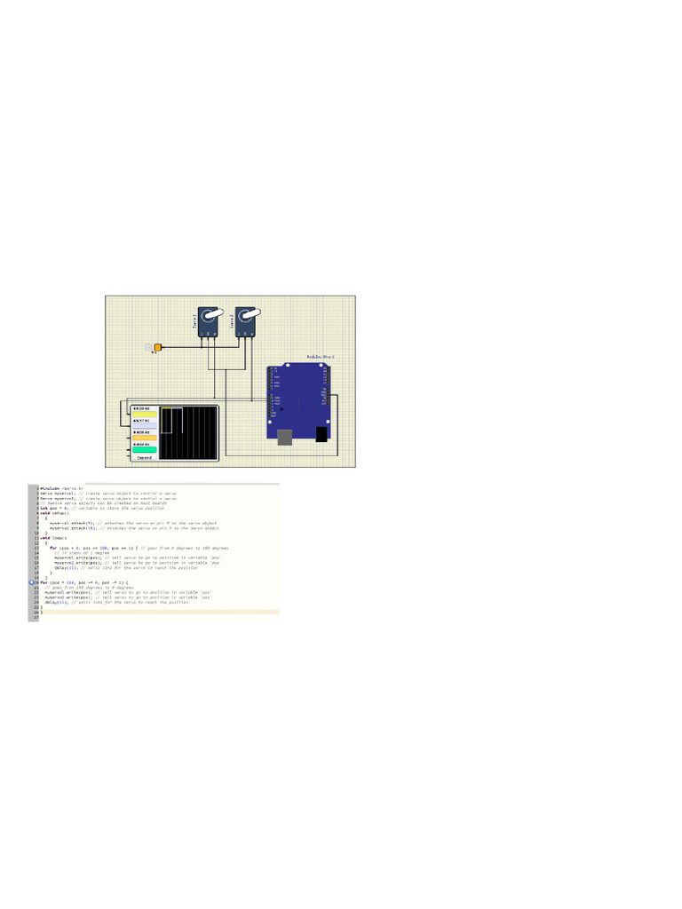 Arduino Servo Motor Simulation Guide | PDF