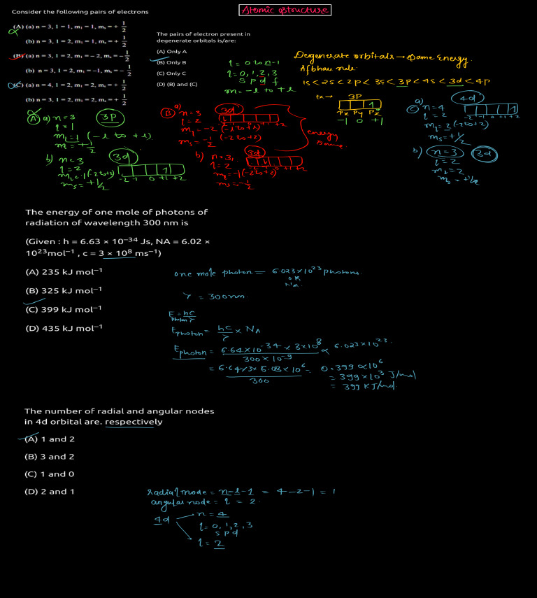 13.Atomic structure PYQ | PDF