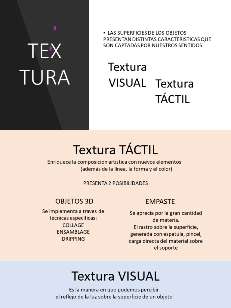 Texturas Visuales y Tactiles | PDF