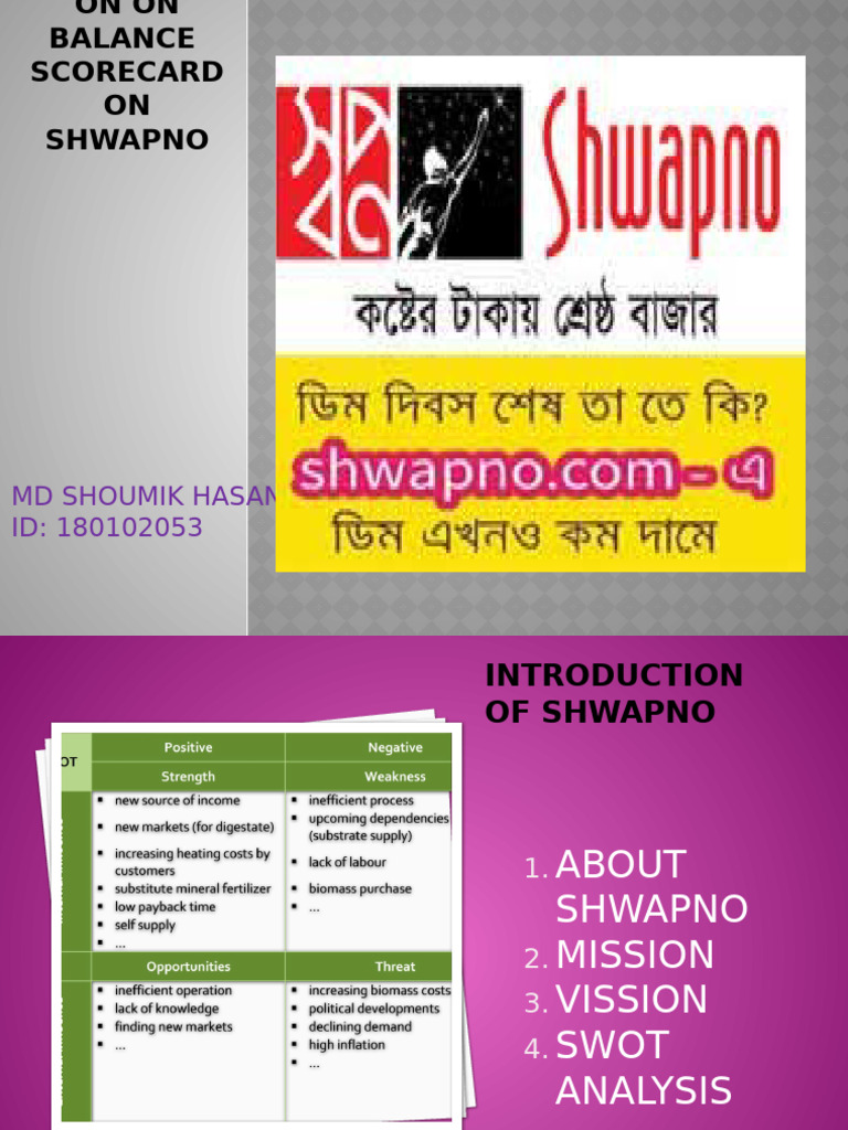 Shwapno Balance Scorecard Analysis | PDF
