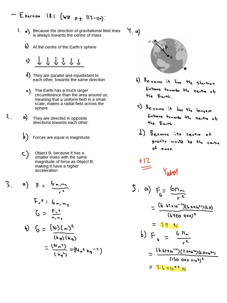 Physics WB Exercise 18.1 | PDF